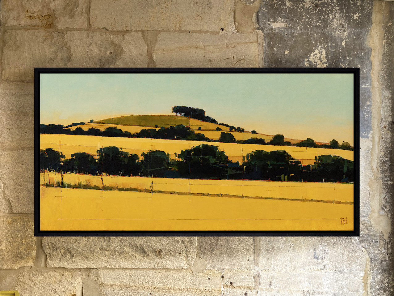 SOLD Woodborough Harvest # 1 – original painting by Simon Parr - Pencil ...